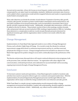 Team Based Sales Approach Concept Whitepaper Linkedin (1) | PDF
