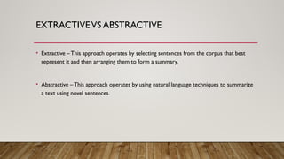 presenttat related toautomated text summ | PPT