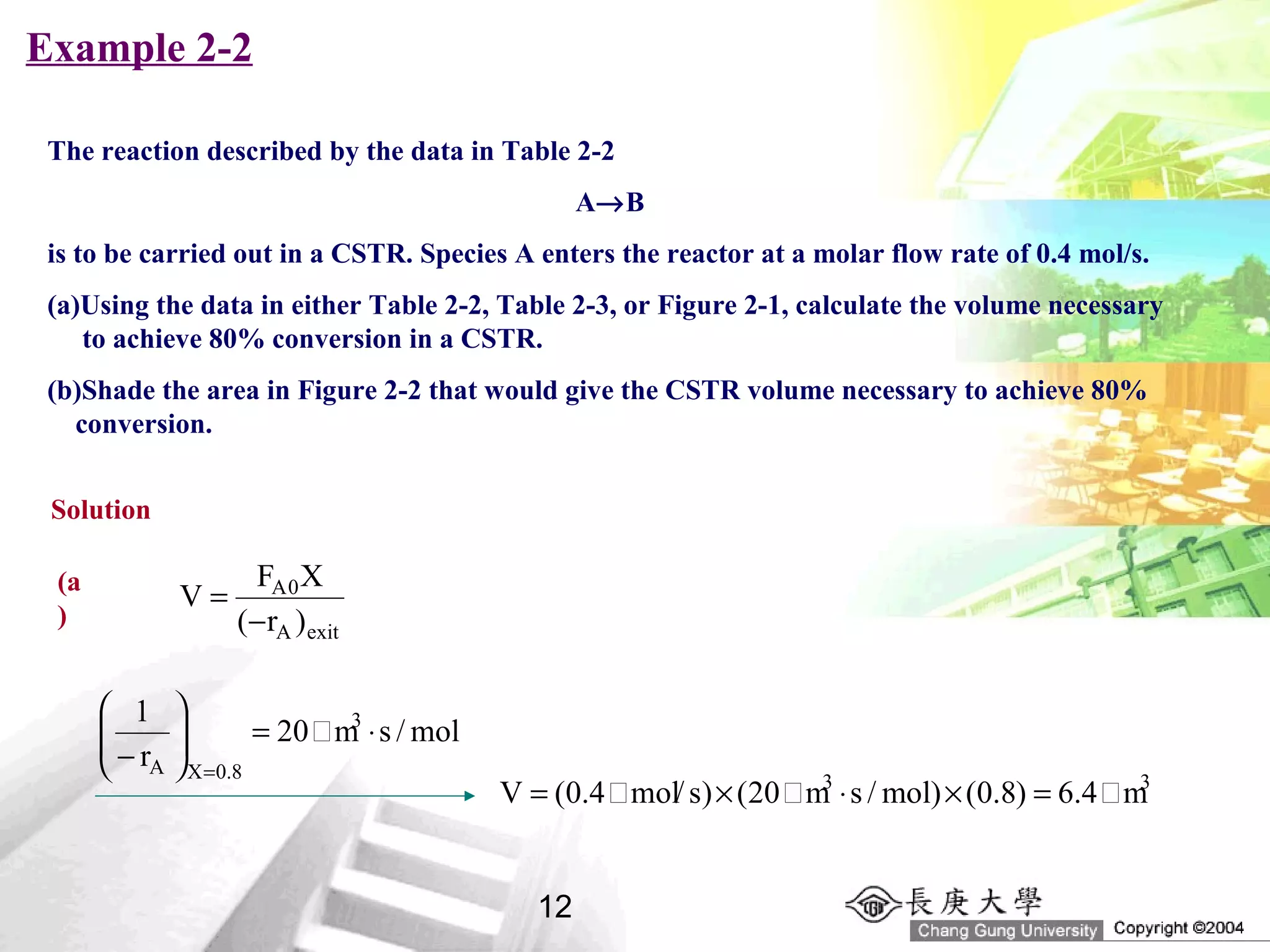 conversion and reactor sizing | PPT