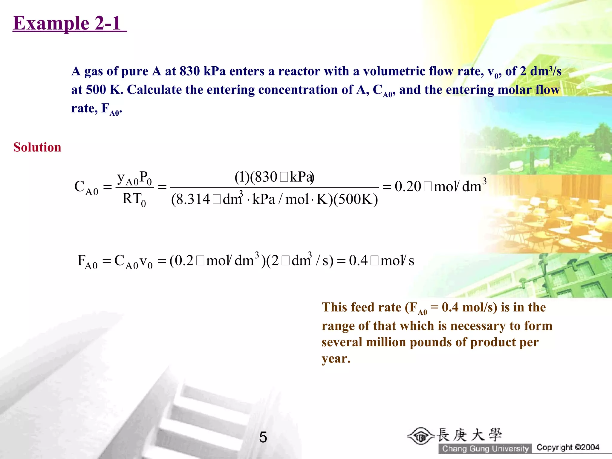 conversion and reactor sizing | PPT