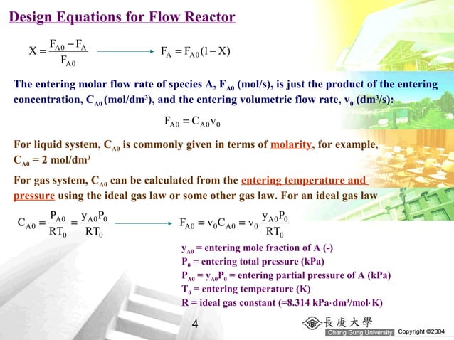 conversion and reactor sizing | PPT | Chemistry | Science