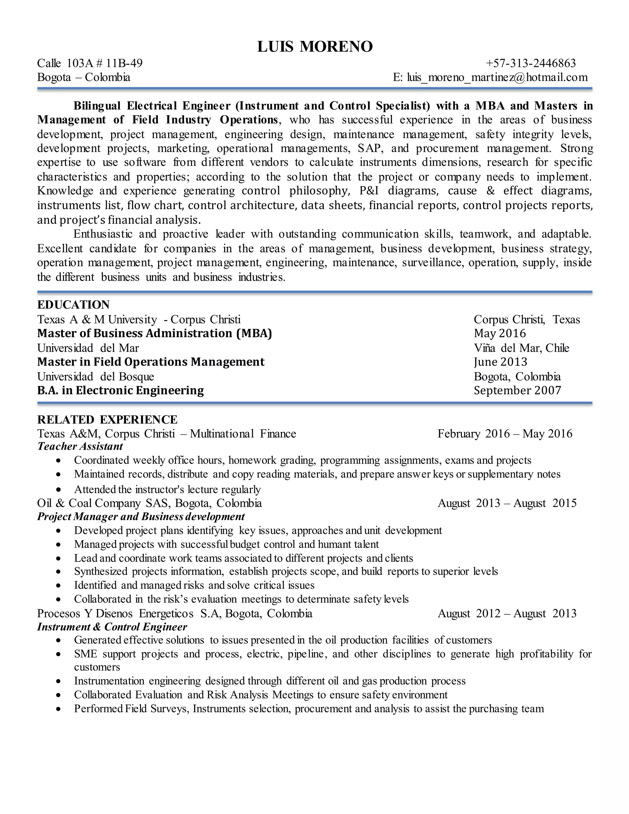Luis Moreno _ Resume | DOCX