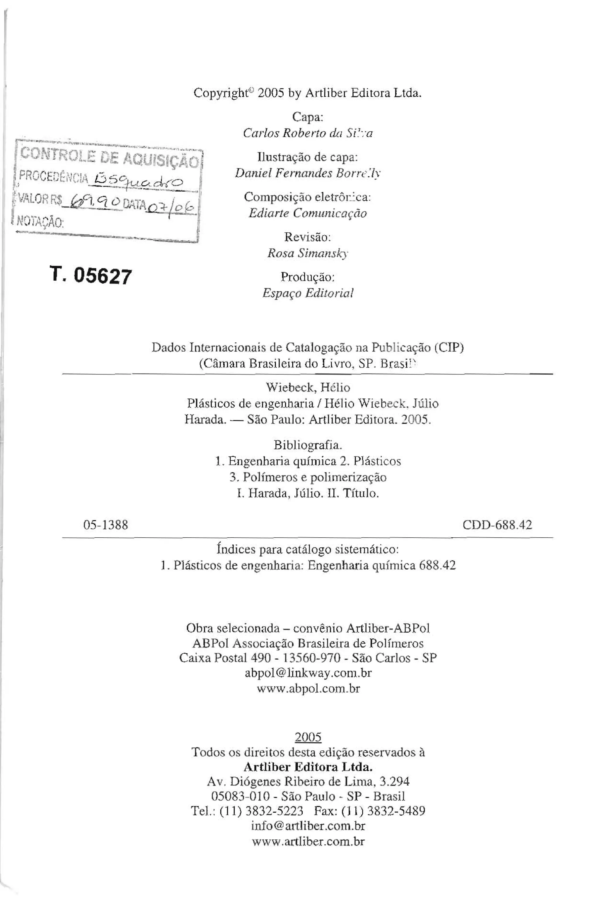 99224749 plasticos-de-engenharia-helio-wiebeck-julio-harada | PDF