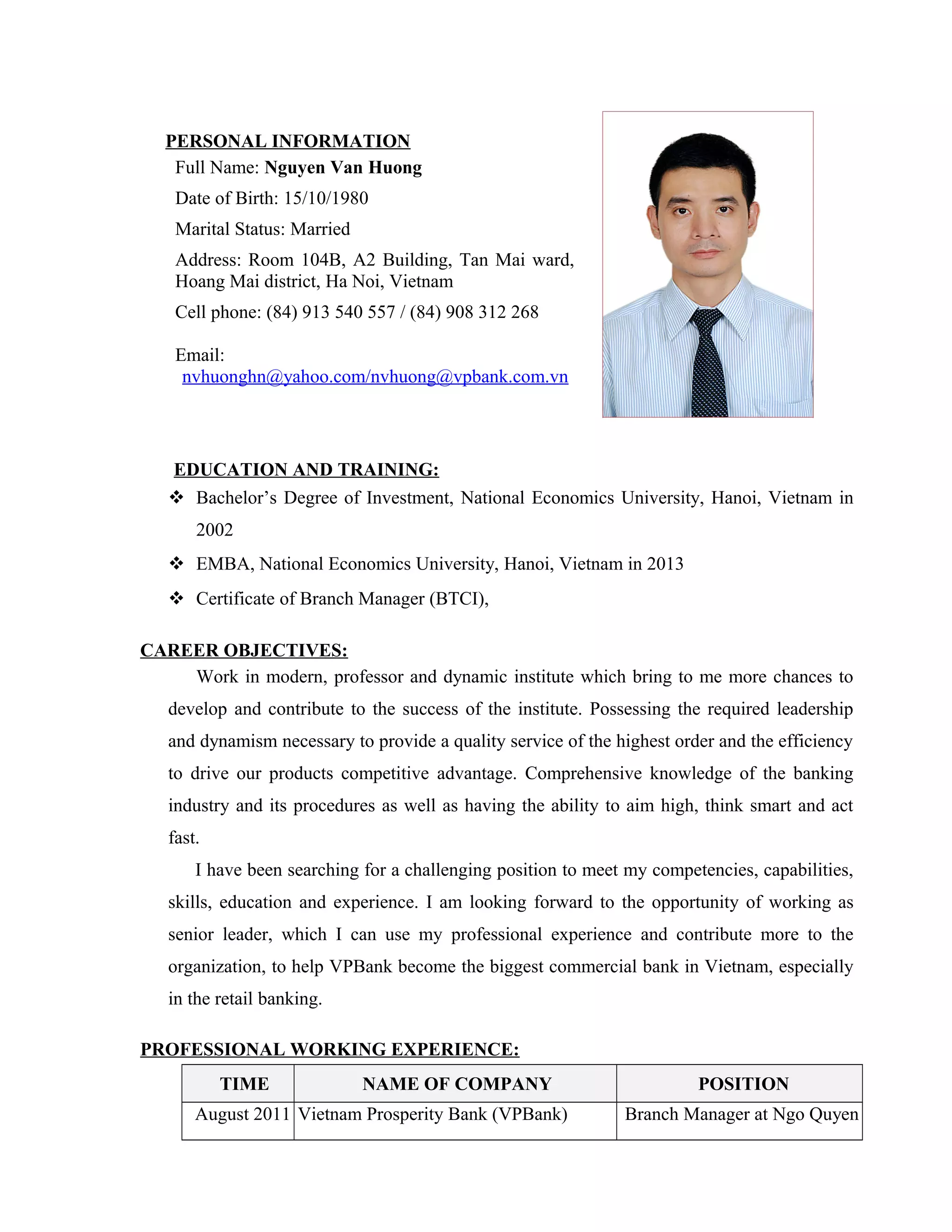 Curriculum Vitae_Mr Huong_2015 | DOC