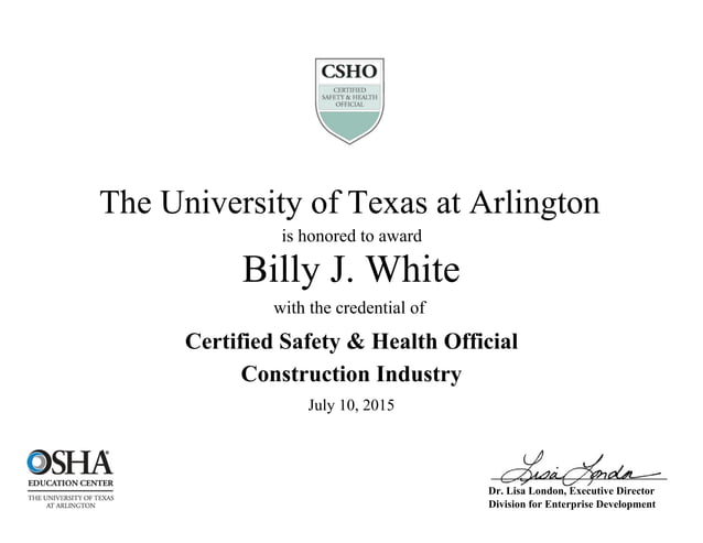 White Billy CSHO CI | PPT