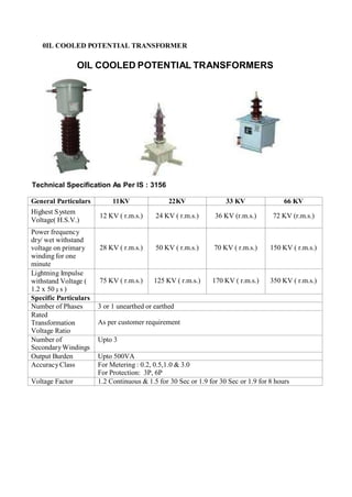 Catalogue-Oil Cooled-Resin Cast CTs-PTs-ATS | PDF