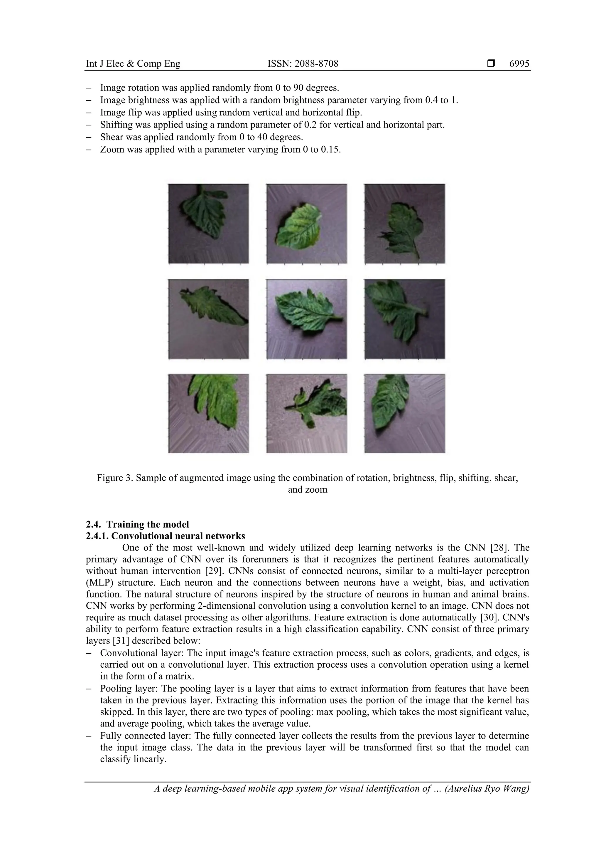 A deep learning-based mobile app system for visual identification of ...