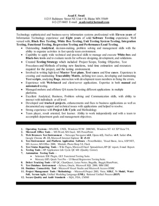 Asad_F_Swati_Resume[1] | DOCX | Computer Software and Applications | Computing