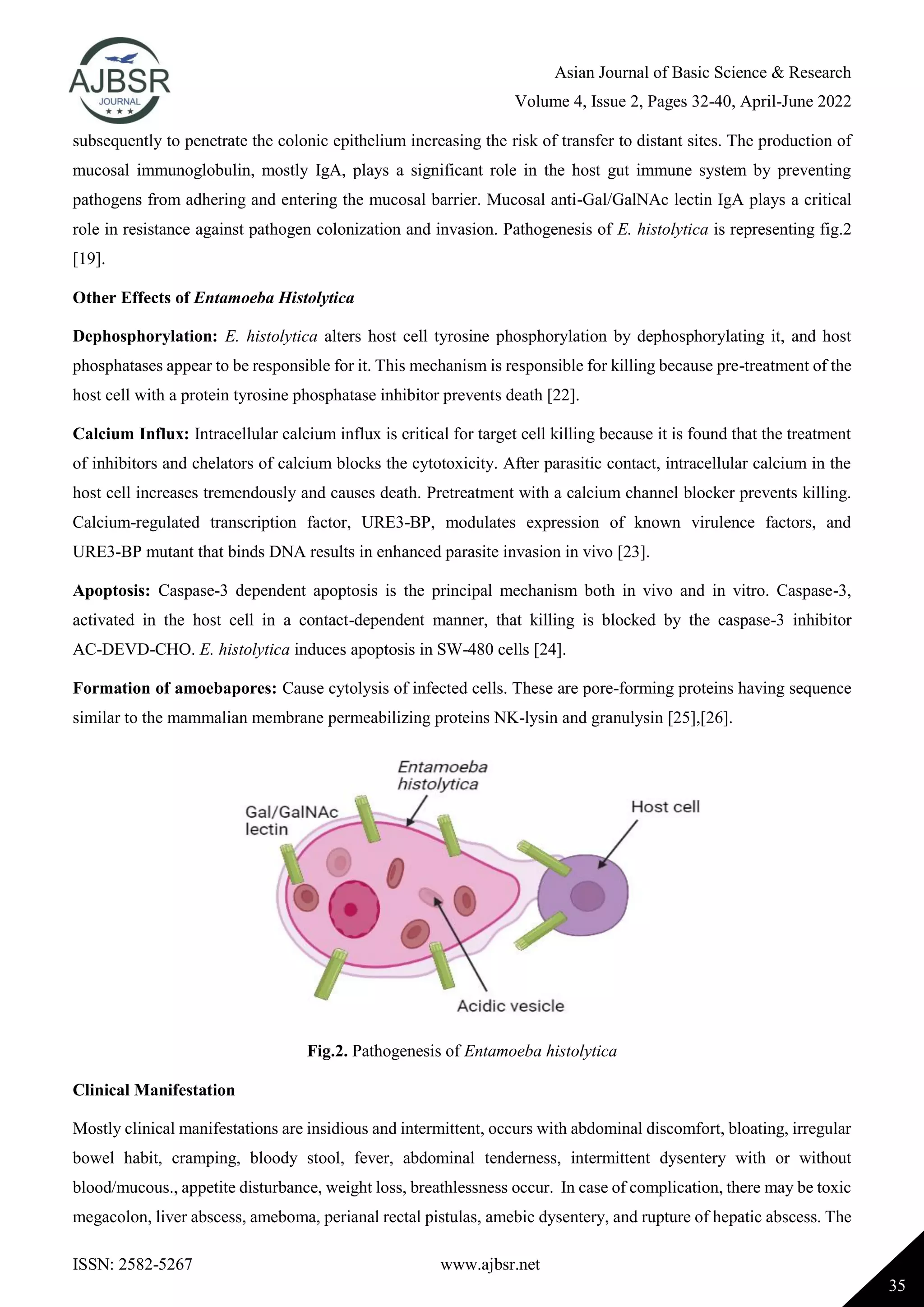Amoebiasis: An Infectious Disease Caused by Entamoeba histolytica | PDF