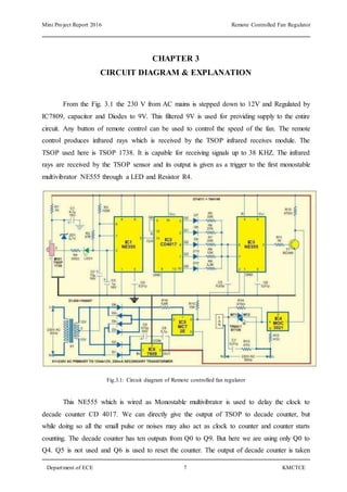 Remote Controlled Fan Regulator Circuit