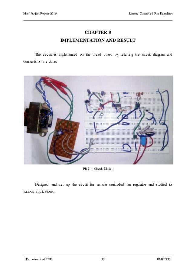 Remote Controlled Fan Regulator Circuit