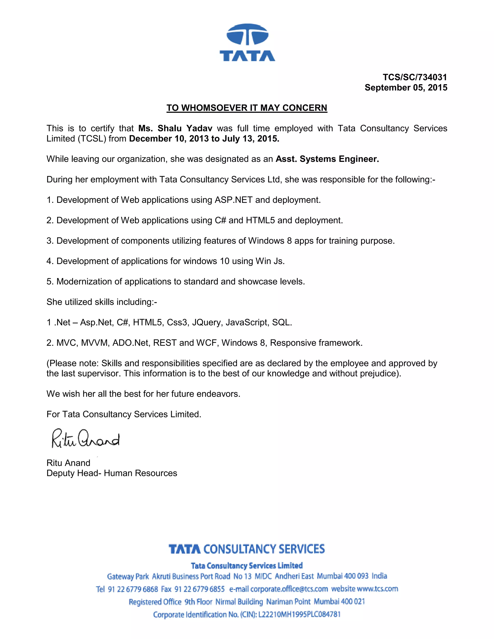 Skill_Certificate_TCS | PDF