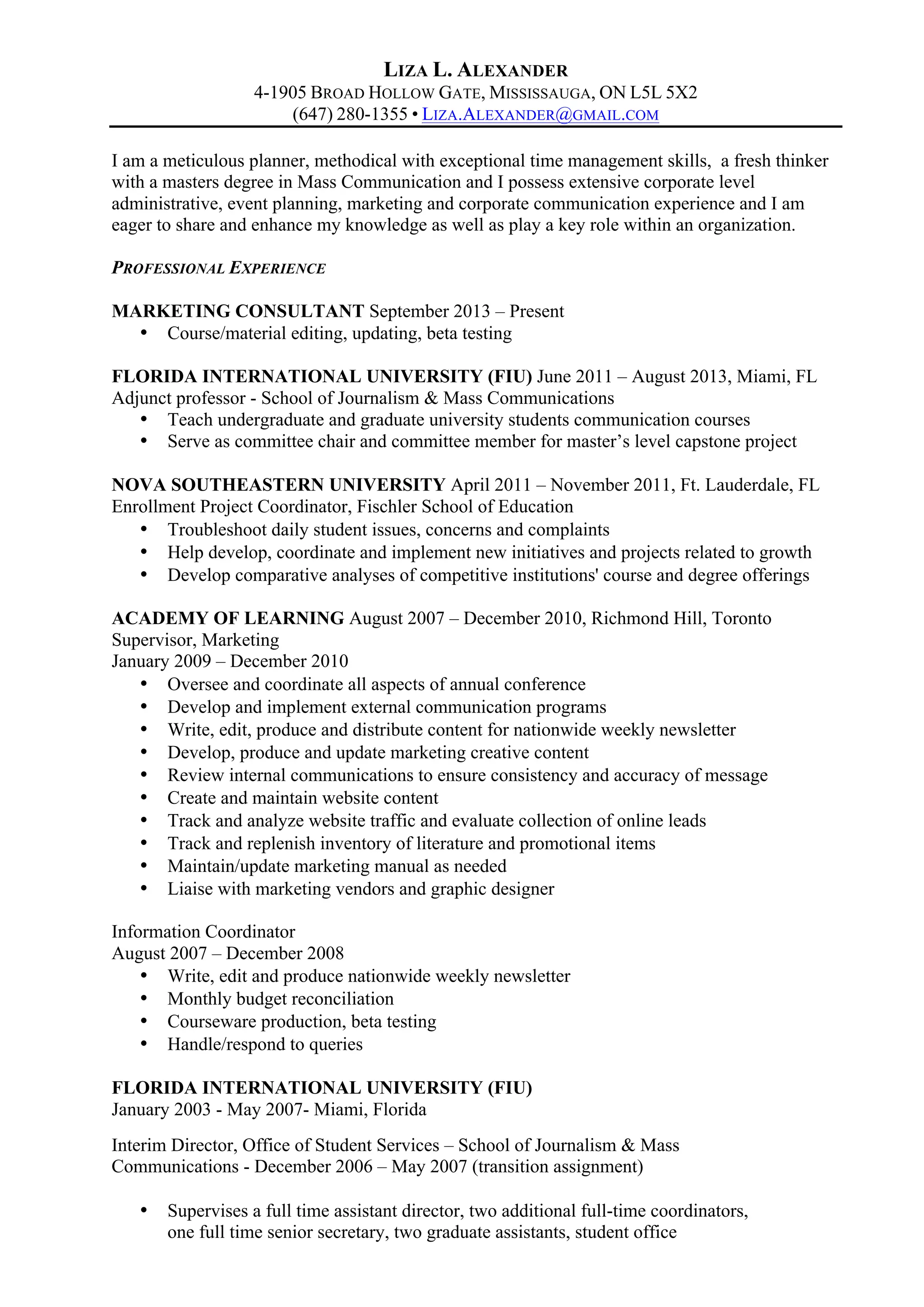 Liza Alexander_Resume | PDF