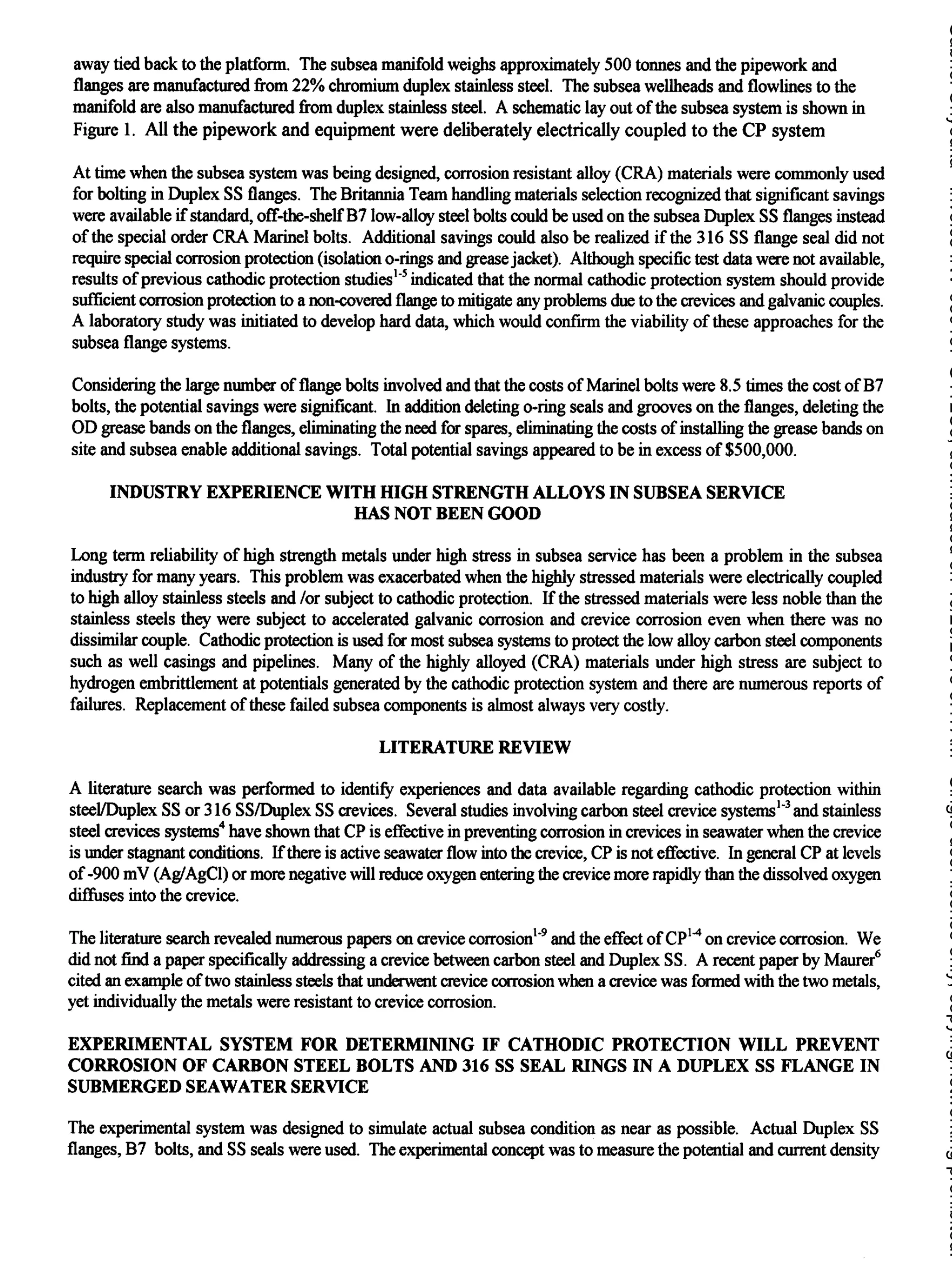 prevention of crevice corrosion in duplex ss flanges using carbon steel ...