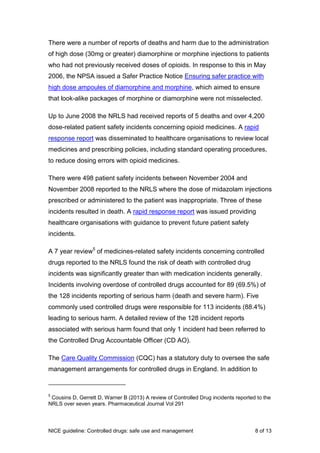 NICE -the-safe-use-and-management-of-controlled-drugs3 | PDF