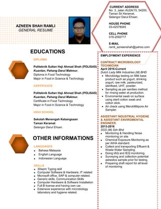 General resume Azneen Shah | PDF