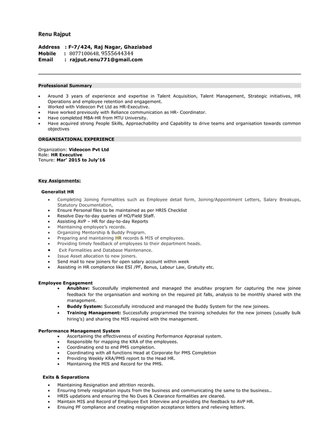 Renu Resume | DOC