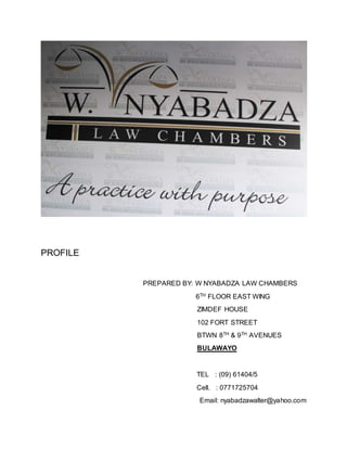 W. Nyabadza law chambers- Profile | PDF