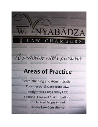 W. Nyabadza law chambers- Profile | PDF