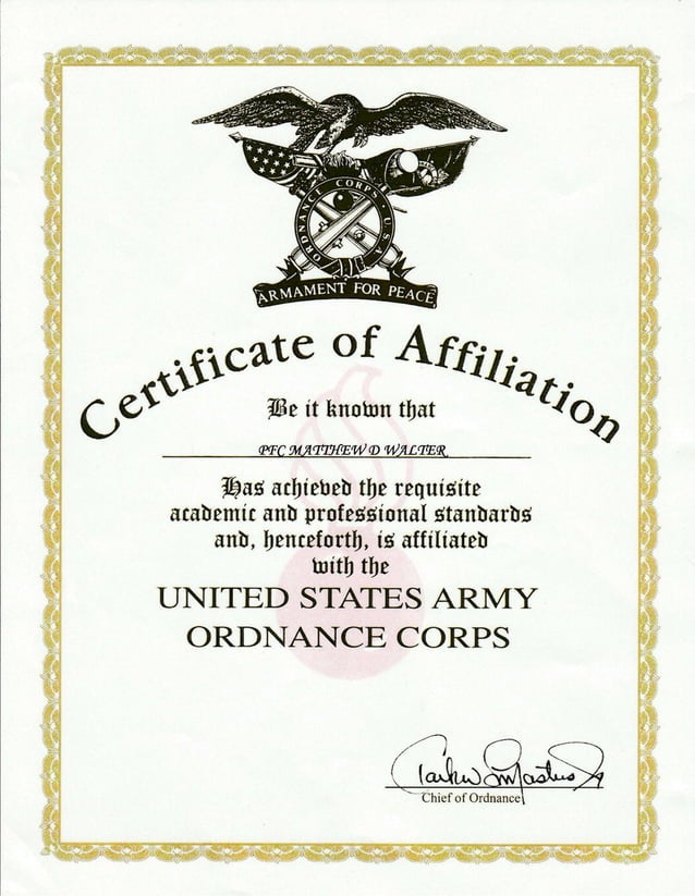 Ordnance Affiliation | PDF