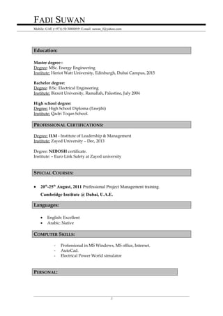 Fadi Suwan-CV | PDF