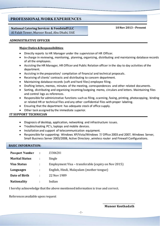 Muneer CV | PDF