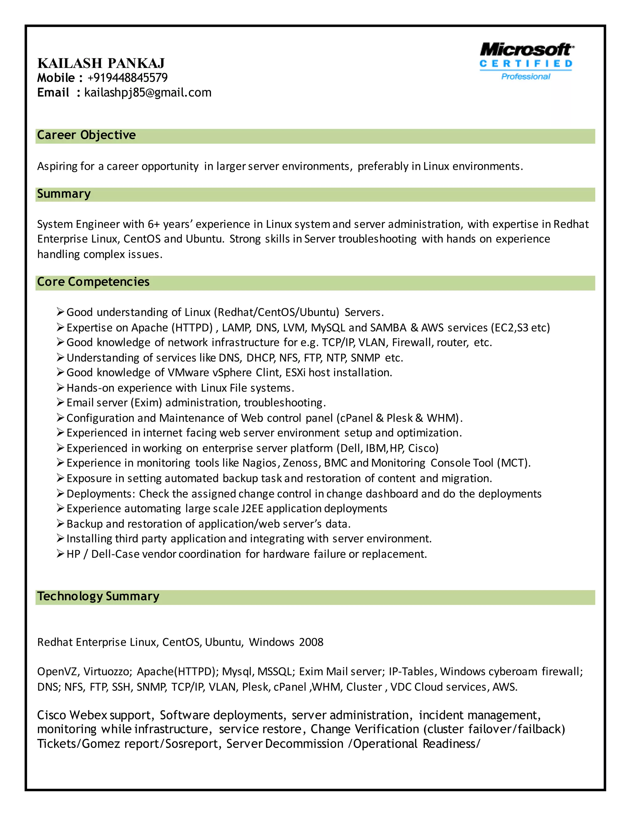 Kailash Pankaj CV@May2016 (1) | DOCX