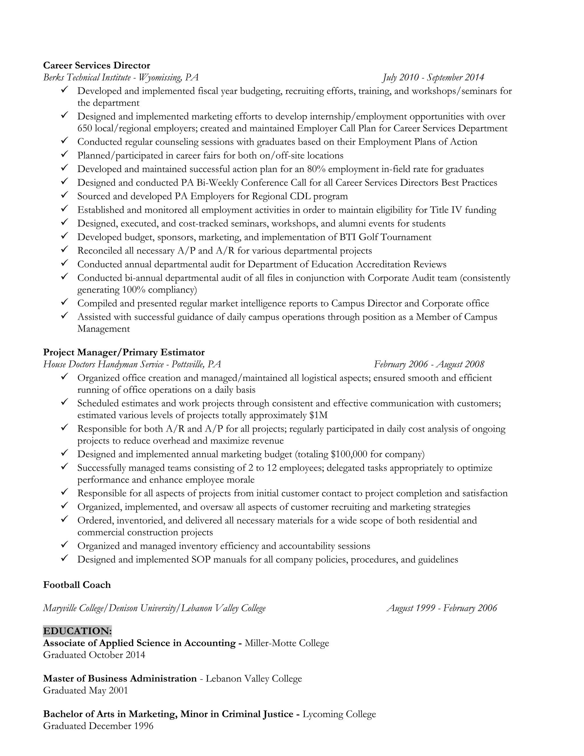 Mike Downey Resume | DOC