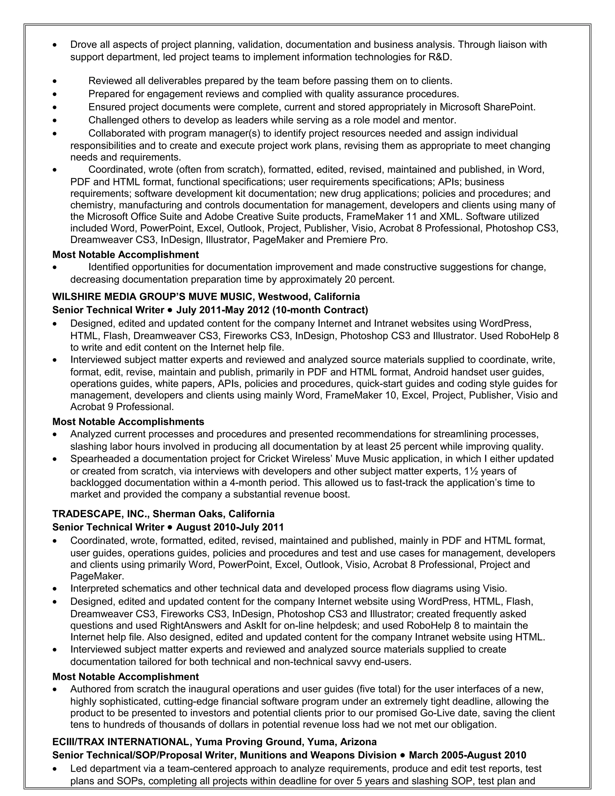 Matthew.J.Riehl - Seasoned Senior Technical Writer | DOC | Desktop ...