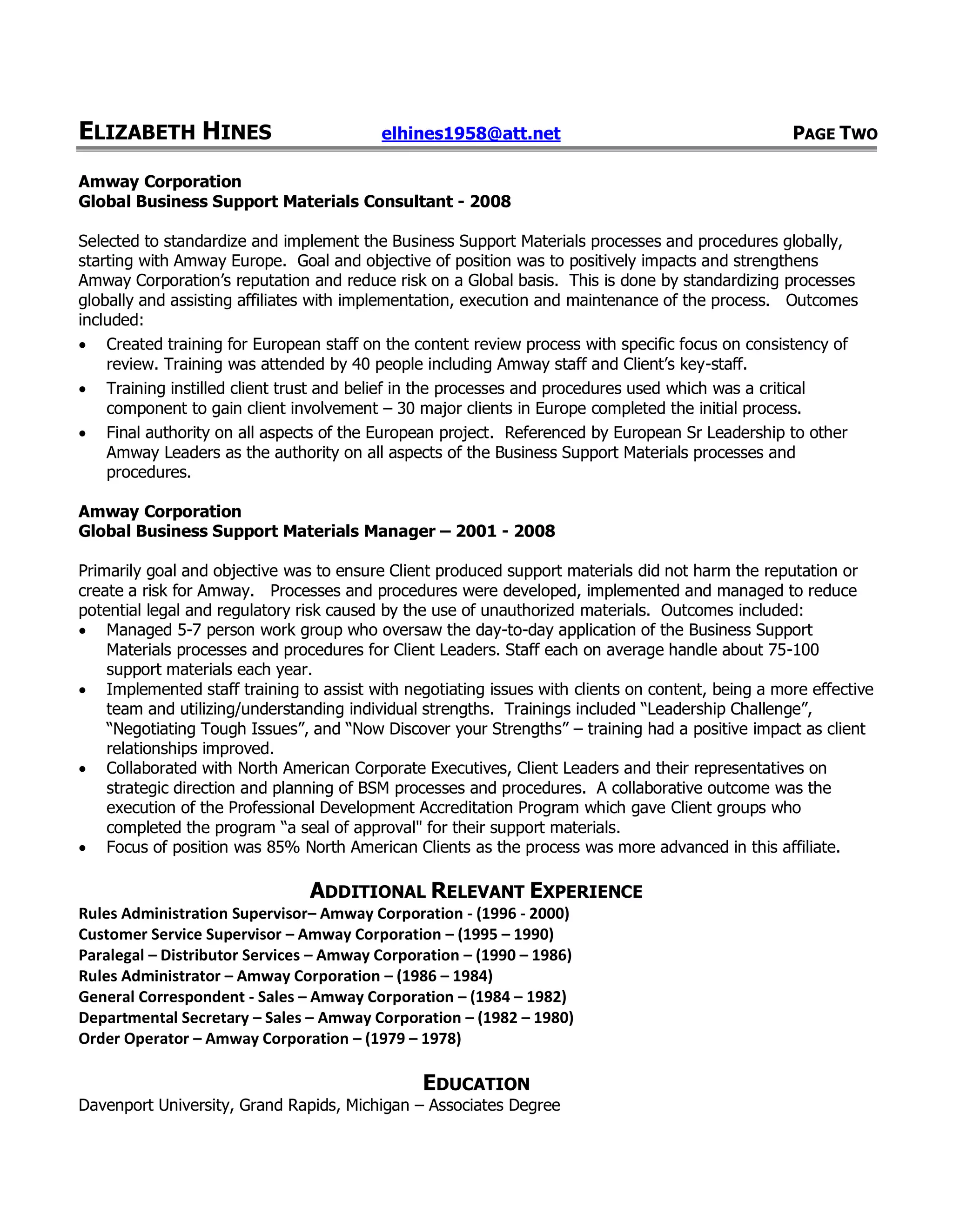 elhines_Resume v2 | PDF
