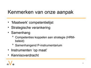Overwegingen aanpak competentiemanagement | PPT