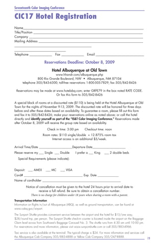 CIC 17 Preliminary Program | PDF