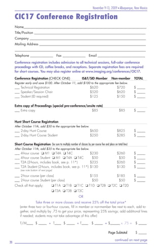 CIC 17 Preliminary Program | PDF