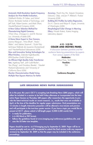 CIC 17 Preliminary Program | PDF