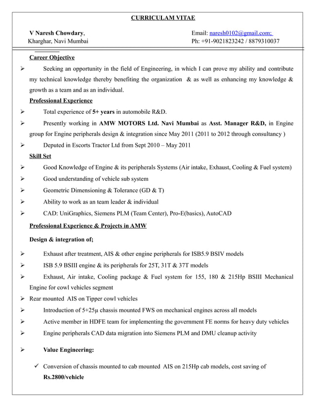 Naresh Resume | PDF