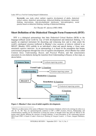 DTF as a Tool for Creating Integral Collaborations | PDF