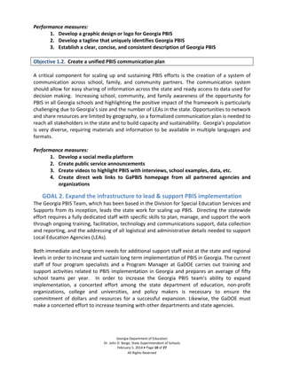GaDOE PBIS Strategic Plan | PDF