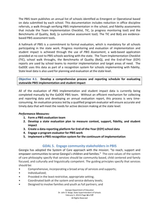 GaDOE PBIS Strategic Plan | PDF