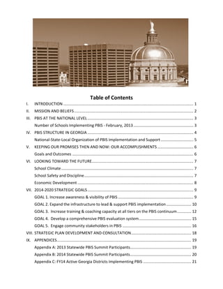 GaDOE PBIS Strategic Plan | PDF
