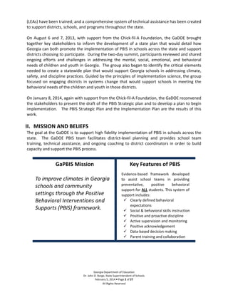 GaDOE PBIS Strategic Plan | PDF