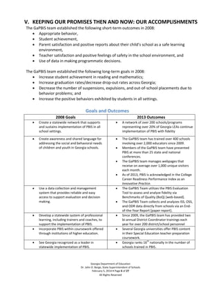 GaDOE PBIS Strategic Plan | PDF