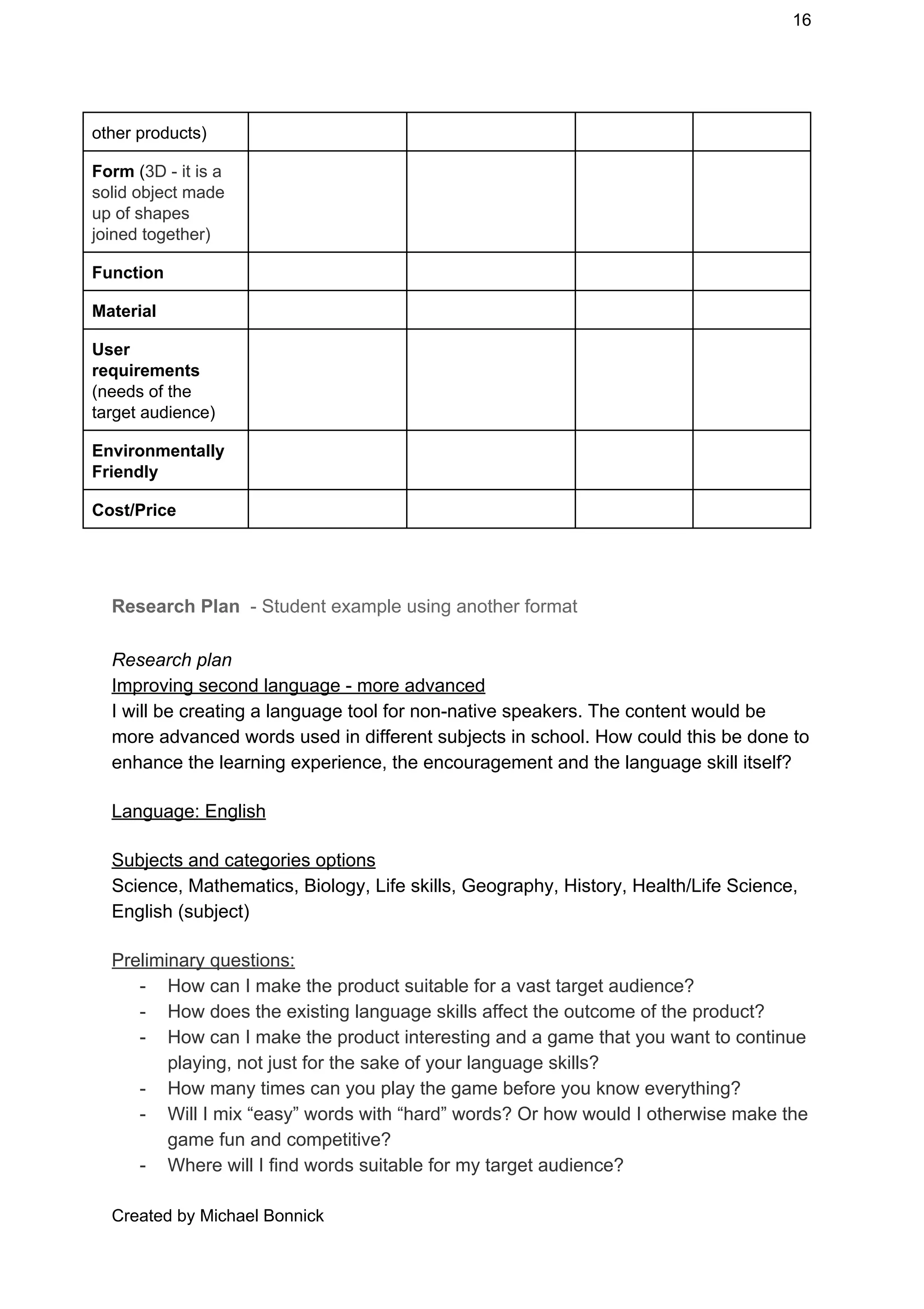 MYP Design Cycle Resource | PDF