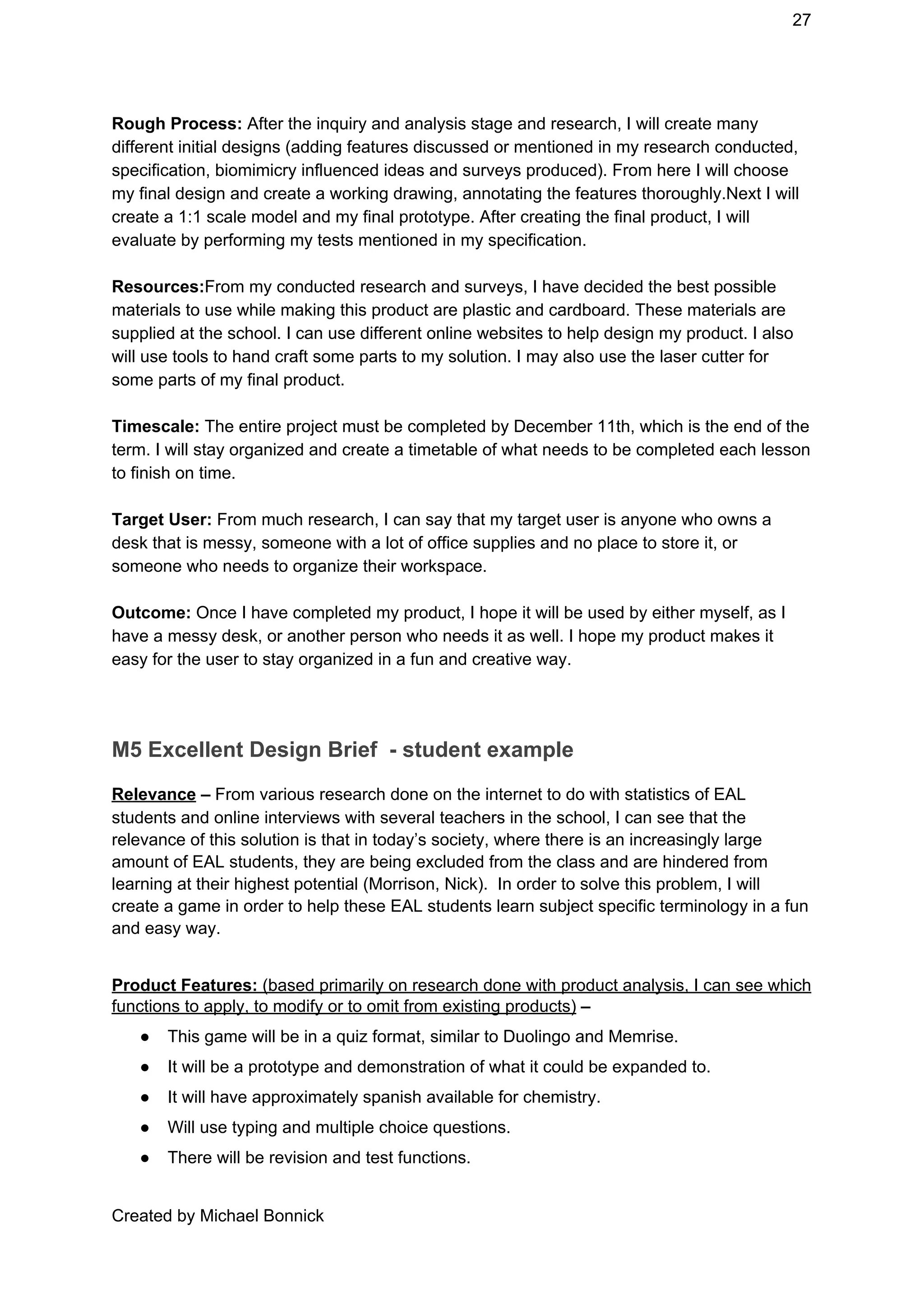 MYP Design Cycle Resource | PDF