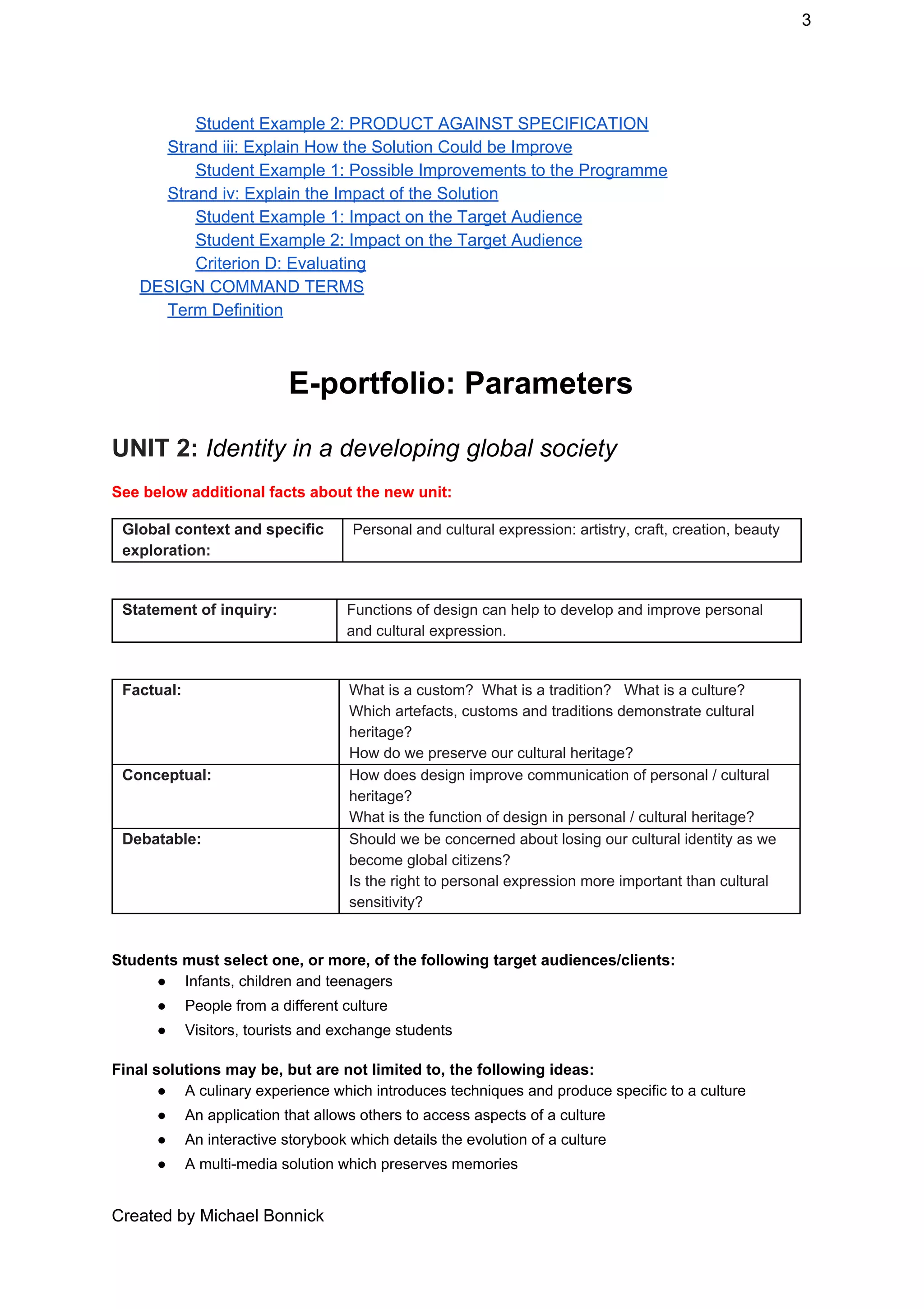 MYP Design Cycle Resource | PDF