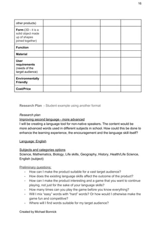 MYP Design Cycle Resource | PDF