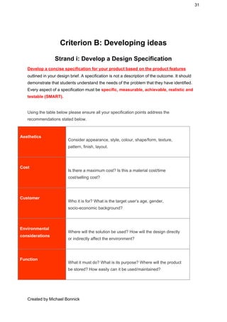 MYP Design Cycle Resource | PDF