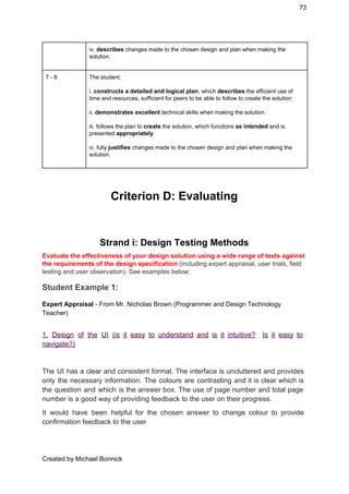 MYP Design Cycle Resource | PDF