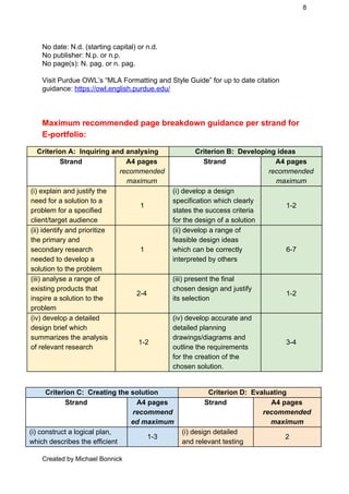 MYP Design Cycle Resource | PDF