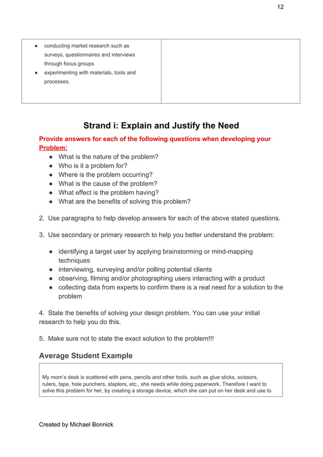 Myp Design Cycle Resource