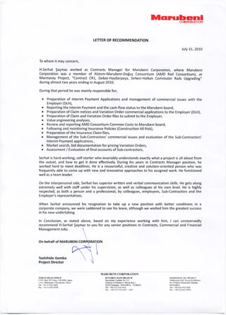 Marubeni reference letter | PDF